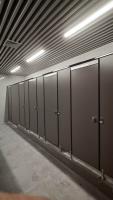 China Service Station Toilet Partition | HPL Compact Laminate Public Restroom Cubicle for sale