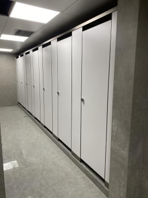 China Compact Laminate Toilet Cubicles, Waterproof Phenolic Resin Public Restroom Toilet Partitions with 304 Stainless Steel Hardware for sale
