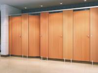 China Compact Laminate Toilet Cubicles | Waterproof HPL Restroom Partition for Train Station & Bus Station Public Washroom for sale