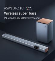 China Wireless USB Bluetooth Soundbar With Subwoofer 2.1 Channel Home Theater Soundbar for sale