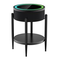 China Modern Bluetooth Coffee Smart Bedside Table Speaker Wireless Charging Nightstand for sale
