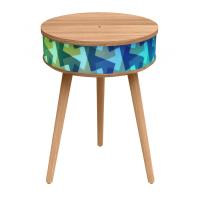 China Touch Control Bluetooth Speaker Table With Wireless Charging LED Light for sale