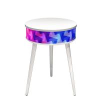 China Touch Control Bluetooth Speaker Table With Wireless Charging LED Light for sale