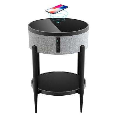China Hotel Room Bedside Table Speaker With Bluetooth Speaker 20W MDF Desk for sale