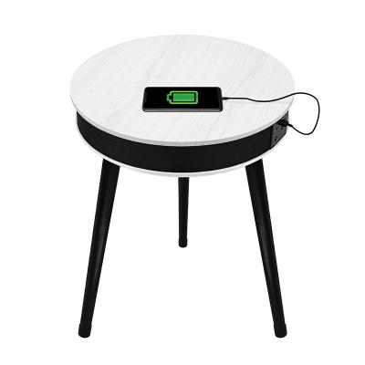 China 20W MDF Desktop Bluetooth Speaker, Home Audio Wireless Smart Speaker with TWS & Wireless Charging for sale