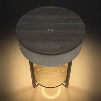 China Multifunctional Bluetooth Speaker End Table, Smart Bedside Table with Wireless Charging Station & Immersive Surround Sound for Indoor Use for sale