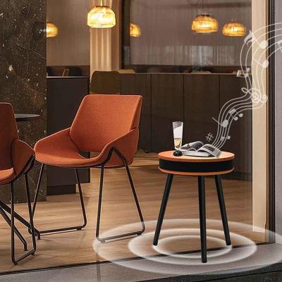 China Surround Sound Smart Bedside Table | Bluetooth Speaker & Wireless Charging Side End Table for sale