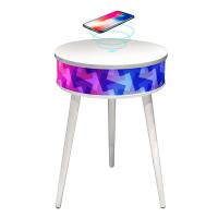China Touch Control Bluetooth Speaker Table With Wireless Charging LED Light for sale