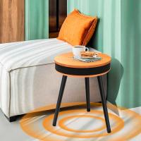 China Custom Indoor Smart Furniture Side Coffee Table With Solid Wooden Speakers for sale