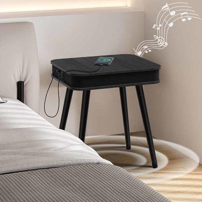 China Multifunctional Coffee Side Table Built In Audio Speaker Fast Charging Desk for sale