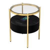 China Smart Side Table With Speaker And Charger Wireless Charging Nightstand For Home Office for sale