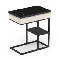 China Multifunctional RGB Ambient Integrated Wireless Charging Coffee Table Bluetooth Phone Nightstand for sale