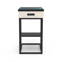 China Multifunctional RGB Ambient Integrated Wireless Charging Coffee Table Bluetooth Phone Nightstand for sale