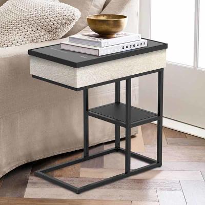 China Modern Smart End Table With Wireless Charging Speaker Color Changing LED Lights for sale