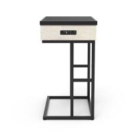 China Multifunctional RGB Ambient Integrated Wireless Charging Coffee Table Bluetooth Phone Nightstand for sale