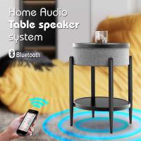 China Portable Wireless Charging Speaker Table LED Bedside Lamp Speaker For Bedroom Office for sale
