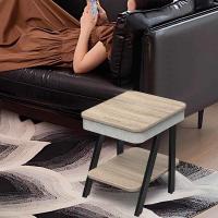 China Bluetooth MDF Smart Home Furniture 10W Wireless Charging Side Table for sale