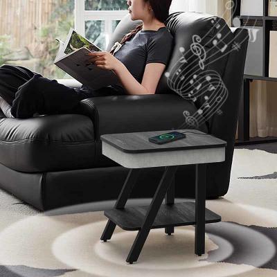 China Modern BT5.4 Smart Home Furniture Detachable Steel Legs Coffee Side Table Speaker for sale
