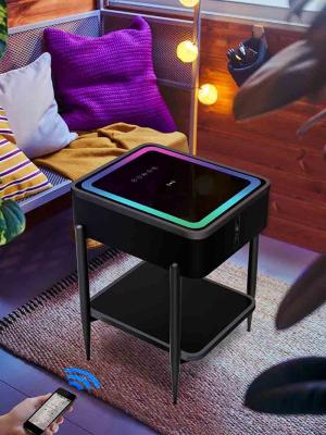 China All In One Smart Side Table Wireless Charging RGB Light For Dorms & Living Rooms for sale