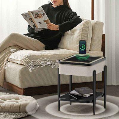 China Multifunctional 3 In 1 Bedside Table Speaker Bluetooth Table Speaker With Wireless Charging for sale