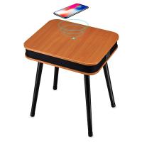China Multifunctional Square Smart Auido Coffee Desk With Wireless Charging Bluetooth Speakers for sale