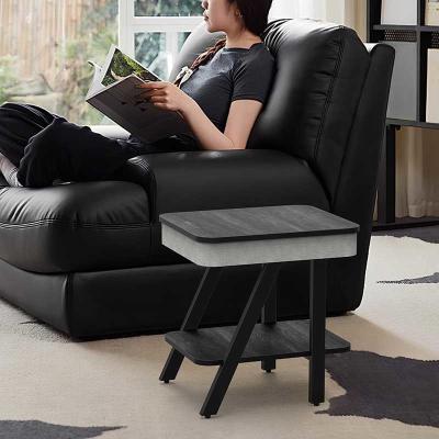 China Rectangle Bluetooth Speaker End Table USB Charging Modern Side Table With USB Port for sale