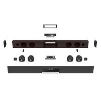 China 2.1 Channel Wireless Home Theater Soundbar System Soundbar With Subwoofer Karaoke Dual Microphones for sale