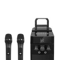China 80W RMS Home Karaoke Speaker Tower Active PA System With Wireless Microphone for sale