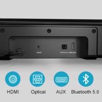 China All In One Wireless TV Soundbar Bluetooth 5.0 With Speaker LED Display Hanging Neck Design for sale