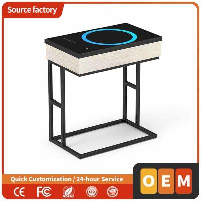 China 2026 New Arrival 3-in-1 Smart Coffee Table: Wireless Charging Bluetooth 5.1 Speaker Modern Side Table for sale