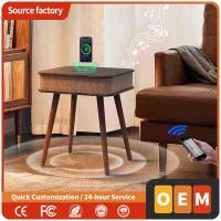 China 10W Wireless Charging 5W USB Charging LED Light Side Coffee Table with Remote Control for sale