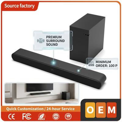 China Soundbar Bluetooth Speaker 2.1CH 100W RMS Wireless Subwoofer HDMI ARC Optical Coaxial USB AUX DSP Remote TV Sound Bar for sale
