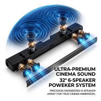 China 2.1 Channel Sound Bar for TV, Total 100W Power with Independent 60W Subwoofer, Bluetooth 5.0 DSP Surround Sound Home Theater System Support HDMI ARC/OPT/AUX/USB, Metal Grille & Wall Mount Kit Included for sale