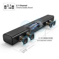 China 2.1 Channel Sound Bar for TV, Total 100W Power with Independent 60W Subwoofer, Bluetooth 5.0 DSP Surround Sound Home Theater System Support HDMI ARC/OPT/AUX/USB, Metal Grille & Wall Mount Kit Included for sale