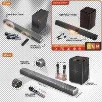China Wireless Speaker With Microphone ASW280-2.1UK 120W RMS DSP 1000W subwoofer Karaoke Party for sale