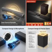 China Wireless Speaker With Microphone ASW100-2.1UK 100W RMS 600W Karaoke Karaoke Party for sale
