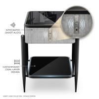 China Smart Table With Speaker ATC639 65W 42cm RGB Charging Wireless Charging Modern Bedroom for sale