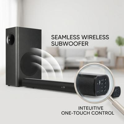 China Bluetooth Soundbar With Subwoofer ASW260-2.1U 100W USB / Wireless Subwoofer Surround Sound for sale