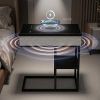 China Wireless Charging Side Table ATC609L 30W RMS Surround Bedside Table Modern Bedroom for sale