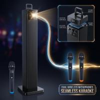 China Home Karaoke Speaker AT620 80W RMS DSP Tower Karaoke Party Tower Design Powerful Bass for sale