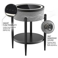 China Smart Table With Speaker ATC639 65W 42cm RGB Charging Wireless Charging Modern Bedroom for sale