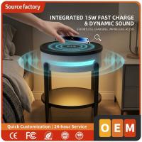 China Bluetooth Speaker Table AT105 5W RMS Charging Surround Bedside Wireless Charging for sale