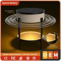 China Bluetooth Speaker Table ATC639 65W RMS Charging LED Bedside Wireless Charging Nightstand for sale