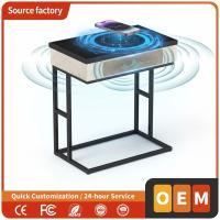 China Wireless Charging Side Table ATC609L 30W RMS Surround Bedside Table Modern Bedroom for sale