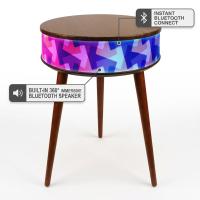 China Smart Table With Speaker AT600 5W 4 1 Charging Wireless Charging Modern Bedroom Built-in Speaker for hotel furniture for sale