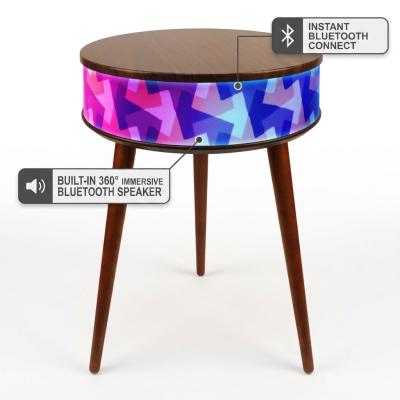China Smart Table With Speaker AT600 5W 4 1 Charging Wireless Charging Modern Bedroom Built-in Speaker for hotel furniture for sale