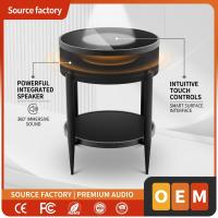 China Bluetooth Speaker Table ATC639 65W RMS Charging LED Bedside Wireless Charging Nightstand for sale