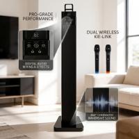 China Home Karaoke Speaker AT620 80W RMS Tower Mic Powerful Bass karaoke machine with speakers party tower design for sale