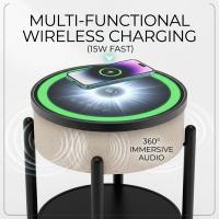 China Wireless Charging Side Table ATC639 65W Multi Function Bedside Table Modern Bedroom for sale