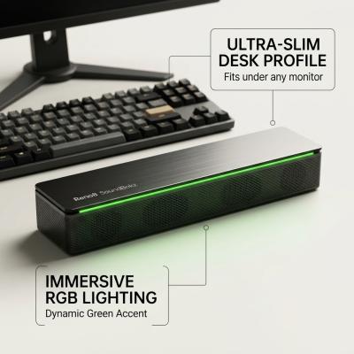 China PC Soundbar Speaker AS-P1 3D Gaming Surround Desktop Audio Monitor Speaker Video Calls for sale